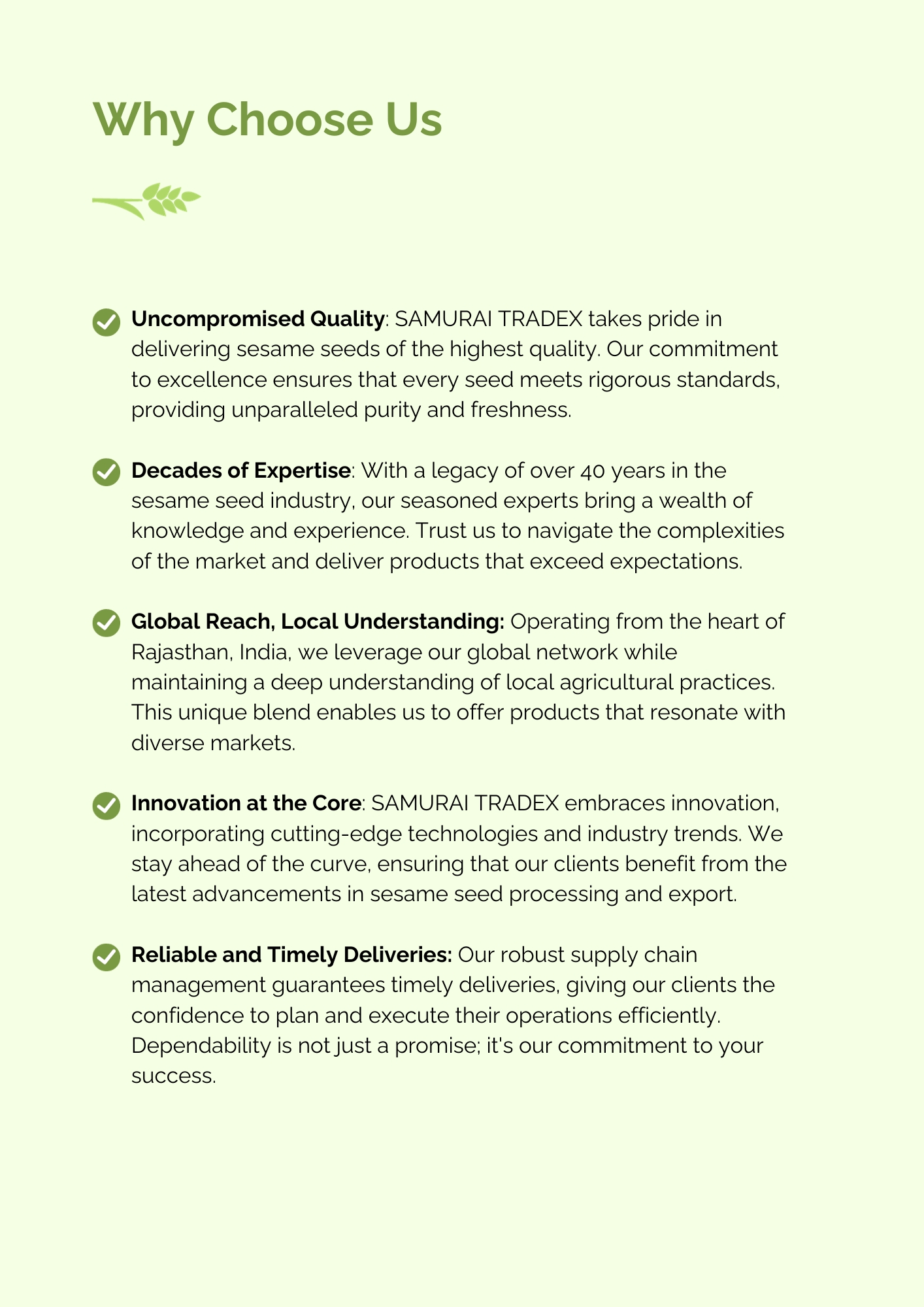 About Us : – Samurai Tradex